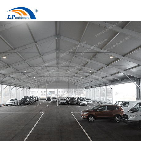 A frame structure temporary garage building for storage car park from ...